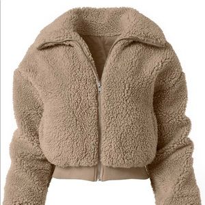 VENUS | Jackets & Coats | Cropped Teddy Jacket | Poshmark